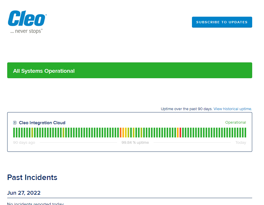 How to Sign up for Cleo StatusPage – Cleo